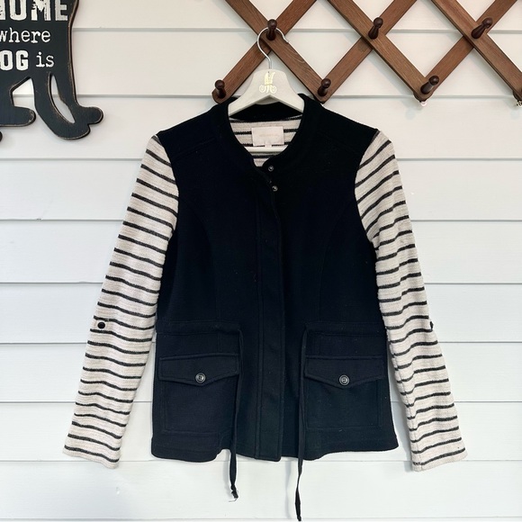 Skies Are Blue | Jackets & Coats | Skies Are Blue Striped Sleeve Knit ...